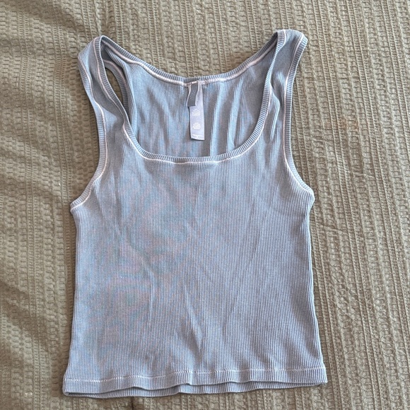 SKIMS | Tops | Skims Light Gray Ribbed Tank Top | Poshmark